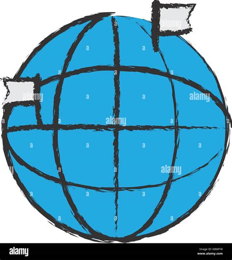 Global Sphere Icon Over White Background Vector Illustration Stock Vector Image And Art Alamy