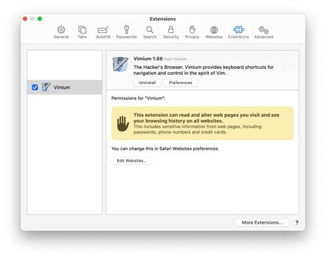 vimium 🚀 feature request safari support on macos big sur with new