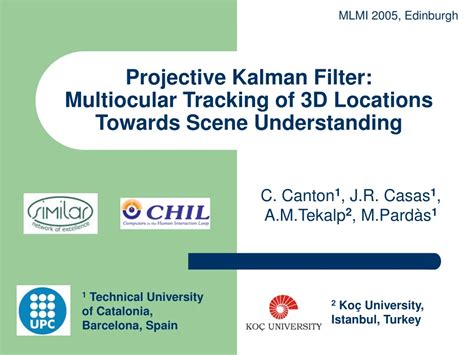 Ppt Projective Kalman Filter Multiocular Tracking Of 3d Locations Towards Scene Understanding
