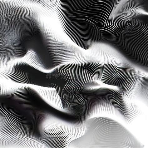 Abstract Black And White Wavy Pattern With Dynamic Lines Stock Illustration Illustration Of