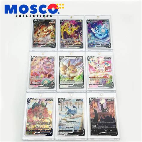 Pokemon Trading Card Eevee V Alternate Arts Set Of 9 Eeveelutions Alt Evolving Skies