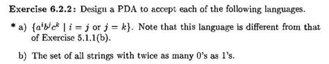 solved exercise 6 2 2 design a pda to accept each of the