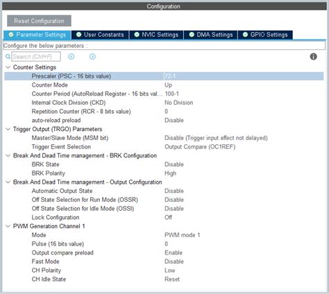 Stm32cubemx 定时器的 Parameter Settings 具体参数配置解释stm32stigyu Gitcode 开源社区