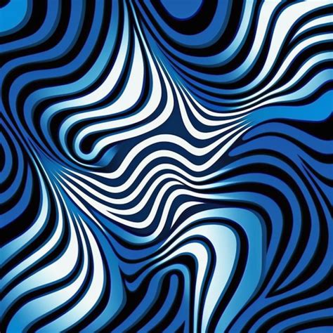 Premium Photo Wave Pattern Blue And White