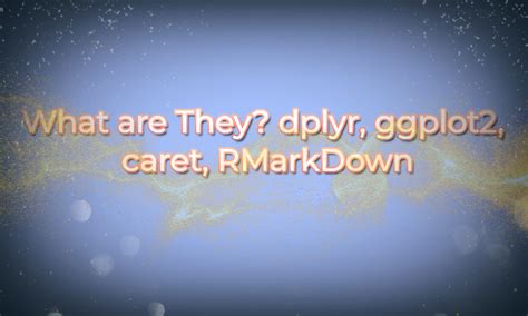 What Are They Dplyr Ggplot2 Caret Rmarkdown R Libraries By