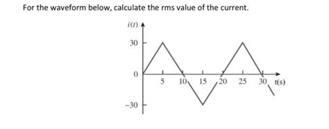Solved For The Waveform Below Calculate The Rms Value Of Chegg