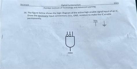 Solved 16 The Figure Below Shows The Logic Diagram Of The