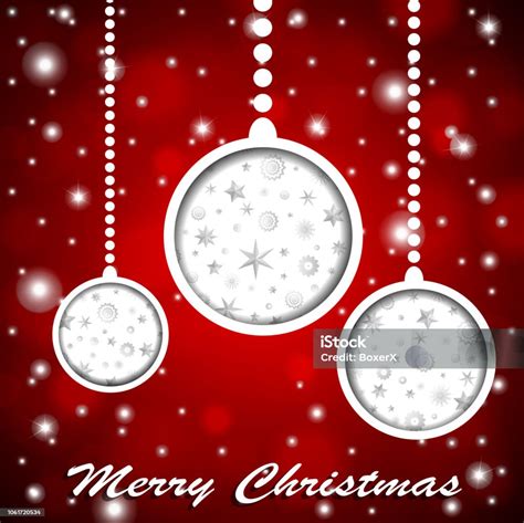 소프트 스타와 눈송이 Cuted 눈으로 배경 흐리게에 종이에 붉은 빛나는 크리스마스 장난감 색상 벡터 일러스트 레이 션 0명에