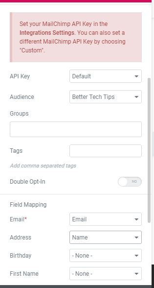 How To Integrate Elementor With Mailchimp Wppagebuilders