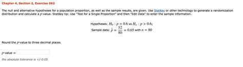 Solved Chapter 4 Section 2 Exercise 062 The Null And