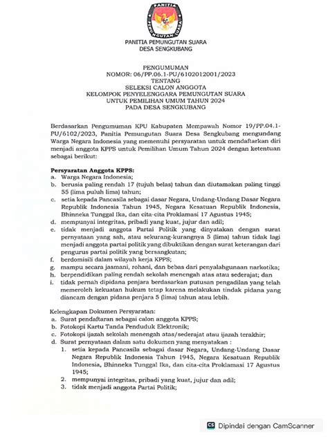 Pengumuman Kpps Pdf
