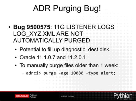 Oracle 11g Learning To Love The Adr Odp