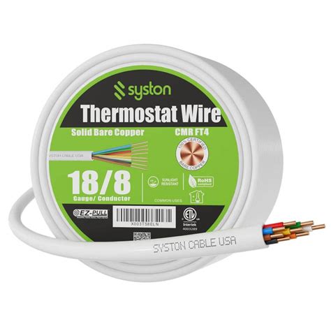 Syston Cable Technology 100 Ft 188 White Solid Bare Copper Cmrcl3r