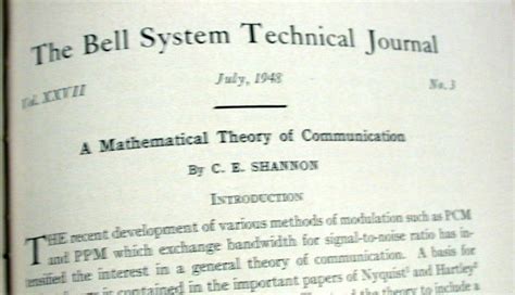 a mathematical theory of communication claude e shannon first edition