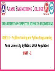 Flowchart Basics Problem Solving And Python Programming Arasu