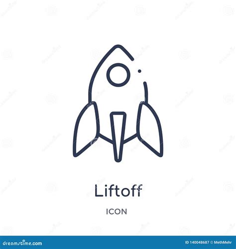 Linear Liftoff Icon From Astronomy Outline Collection Thin Line Liftoff Vector Isolated On