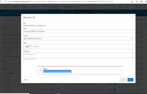 Error While Adding The New Layer From Csv File Esri Community