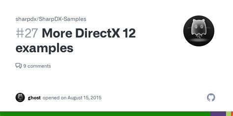 More DirectX Examples Issue Sharpdx SharpDX Samples GitHub