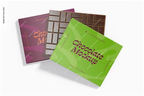 Premium Psd Square Module Chocolate Bars Mockup