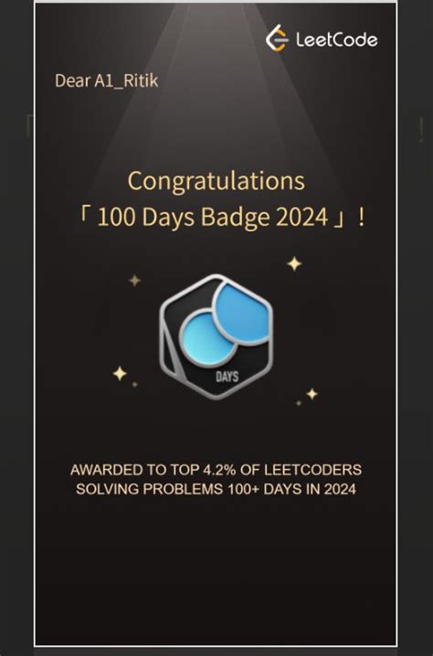 100daysofcode Leetcode Codingjourney Milestone Keeplearning Problemsolving