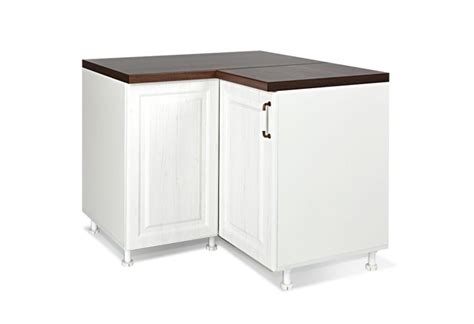 Кухненски шкаф ъглов долен Rustic Du 2k бял • Модулна кухня Rustic бяла • Мебели Монема