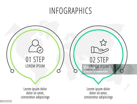 현대 벡터 플랫 일러스트레이션입니다 두 가지 요소 모양 아이콘인 인포그래픽 서클 템플릿입니다 비즈니스 프리젠 테이션 웹 디자인 인터페이스 교육 2 단계다이어그램을 위해