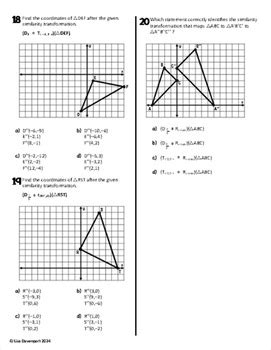 Transformations Geometry Test By Lisa Davenport TPT