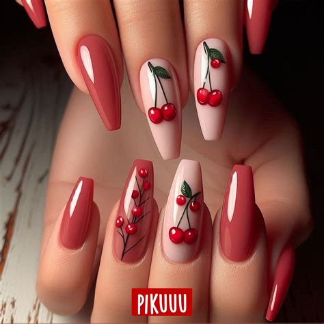 Cherry Nails Inspo Nail Art Nail Designs Red Nails