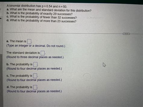 Solved A Binomial Distribution Has P And N A What Chegg