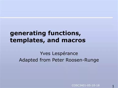 Ppt Generating Functions Templates And Macros Powerpoint