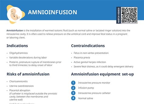 Amnioinfusion [ Free Cheat Sheet] Lecturio Nursing