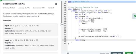 Counting Subarrays With Sum K Using Prefix Sum And Hashmap Lakshman Chennupati Posted On The