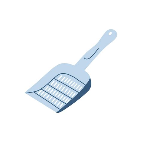 Schep Voor Kattenbak In Cartoon Vlakke Stijl Hygiëne Accessoires Voor Kittens Toilet Premium