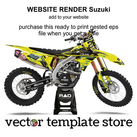 Mx Bike Renders Suzuki Vector Template Store