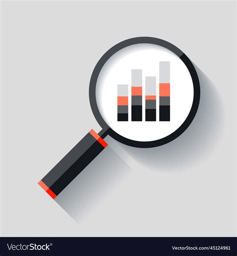 Magnifying Glass Icon In Flat Style Search Loupe Vector Image