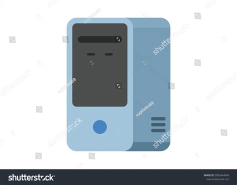 Computer Cpu Simple Flat Illustration Stock Vector Royalty Free Shutterstock