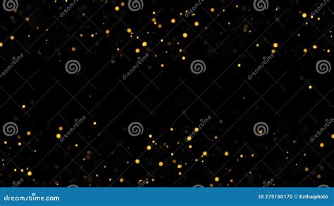 Loop Glow Orange Particles Animation On Black Background Stock Footage