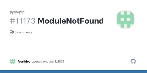 Modulenotfound · Issue 11173 · Pypapip · Github