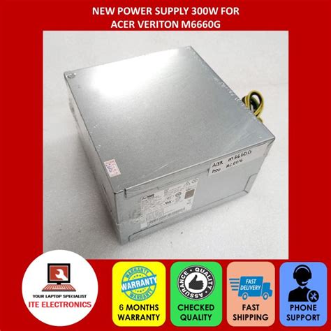 Acer Veriton M6660g Power Supply Liteon 300w 6 Pins 4 Pins Pa 2301