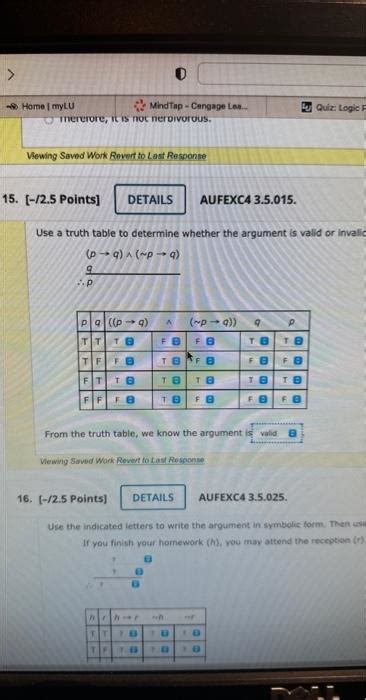 Solved Use A Truth Table To Determine Whether The Argument Chegg Com