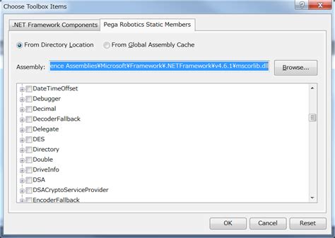 Some Net Framework Components Cannot Be Found With Choose Items Support Center