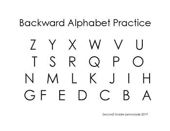 April Fools Teaching The Alphabet Backward By 2nd Grade Lemonade