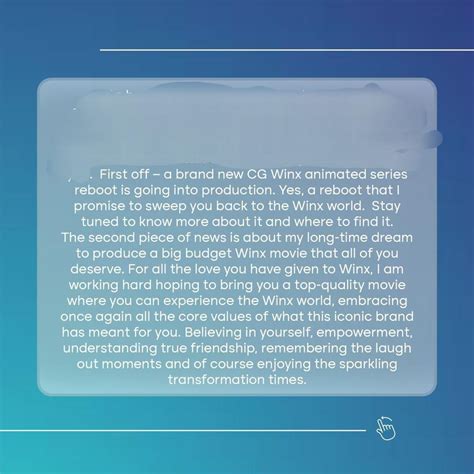 Repost Fate Is Cancelled Winx Creator Is Now Working With A New Live