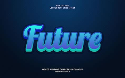 Premium Vector Future Text Effect