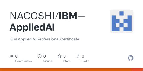 GitHub NACOSHI IBM AppliedAI IBM Applied AI Professional Certificate