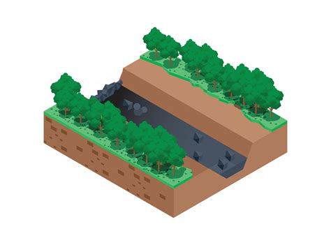 Isometric Pollution Of The Environment And Polluting Water Vector Isometric Illustration