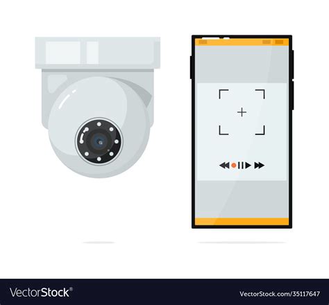 Video Intercom Camera Unit With Connection Vector Image