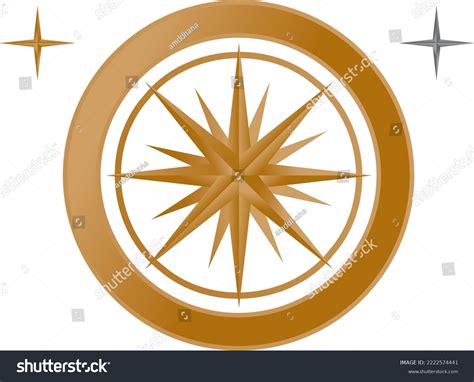 Golden Classic Compass Without Direction Stock Vector Royalty Free