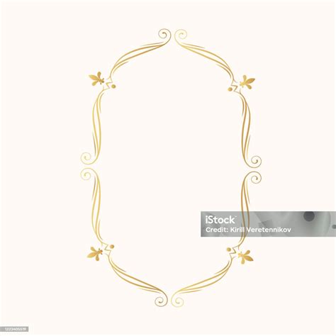 황금 타원형 클래식 프레임입니다 우아한 왕실 테두리 벡터 절연 금 선조 라벨 클래식 웨딩 초대 템플릿입니다 결혼식에 대한 스톡 벡터 아트 및 기타 이미지 Istock
