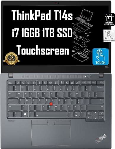 Lenovo 聯想 Thinkpad T14s 2024 商務筆記型電腦 14 吋 Fhd 觸控螢幕 Intel Core I7 1165g7 16gb Ram 1tb